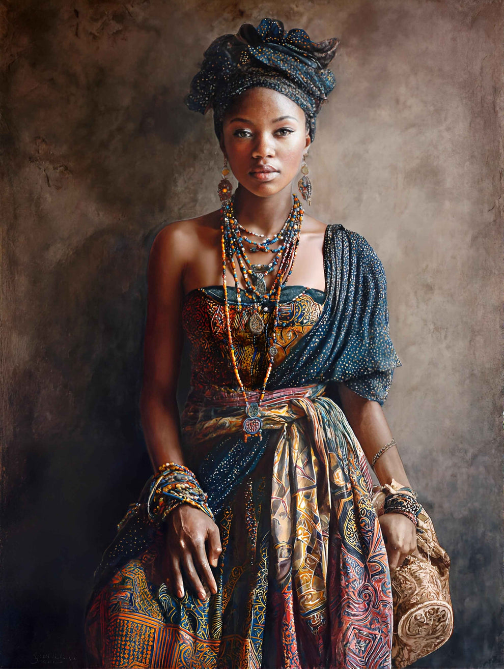 African Woman Ethnic Portrait Print - Heavy Cardstock - Matte Print ...